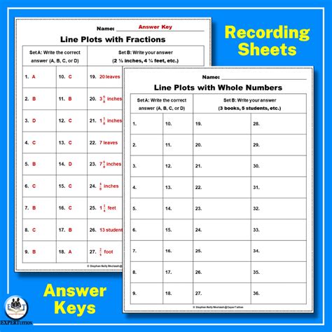 Line Plots With Fractions Whole Numbers Line Plot Practice Task Cards Bundle Made By Teachers