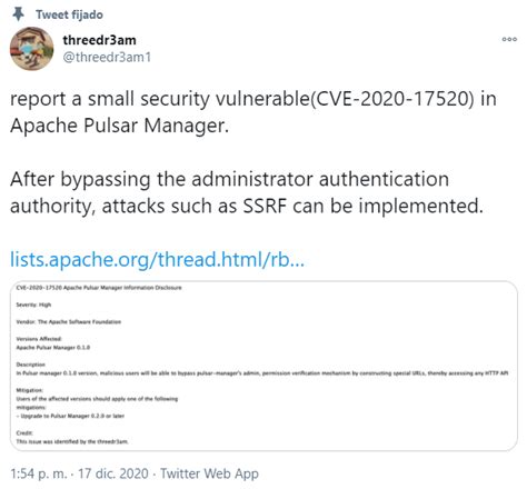 Salto De Autenticación En Apache Pulsar Manager Una Al Día