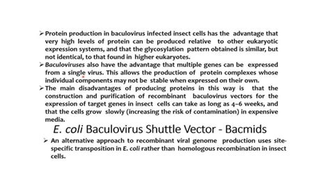 Baculovirus Expression Vector Systempptx