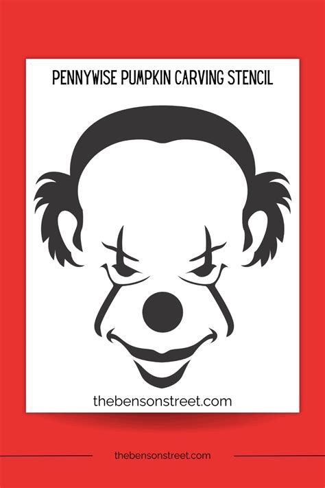 Free Printable Pennywise Pumpkin Stencil For Carving The Benson Street