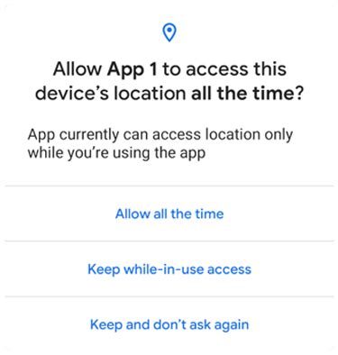 Android App Permissions Android 10 User Privacy And Location Bluedot