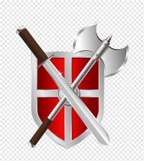 무기 방패 전투 도끼 칼 무기 전쟁 방패 무기 Png Pngwing
