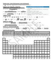 Midterm 2 Formula Sheet Sample Pdf Chapters 1 2 Units Of Measurement Atoms And Elements M D