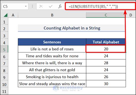 How To Count Alphabet In Excel Sheet 5 Easy Methods