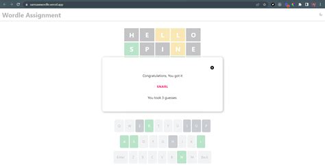 Github Samsaw777wordlerocassignment