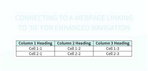 Connecting To A Webpage Linking In For Enhanced Navigation Excel Template Free Download