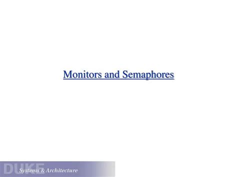 Ppt Monitors And Semaphores Powerpoint Presentation Free Download