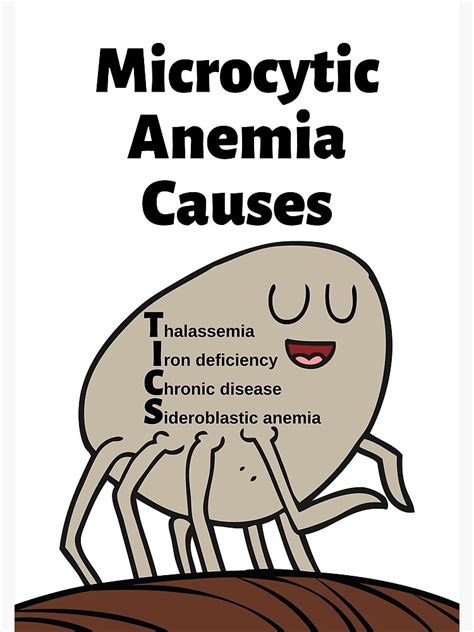 Microcytic Anemia Causes Mnemonic Tics Poster For Sale By Caregiverology Redbubble