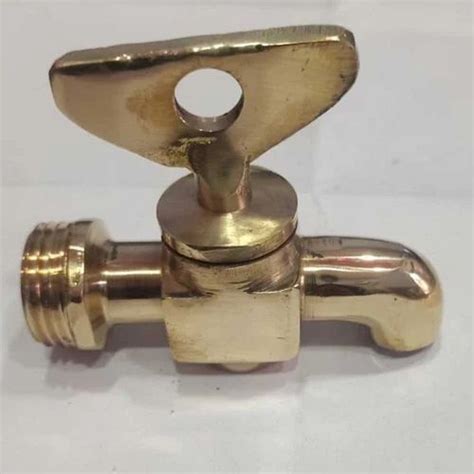Wall Mounted Golden 15mm Brass Taper Cock For Bathroom Fitting Size