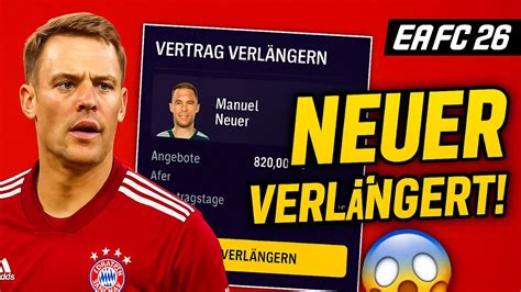 Ich Verlängere Den Vertrag Mit Manuel Neuer Ea Fc 26 Youtube