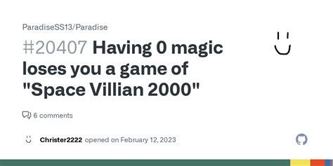 Having 0 Magic Loses You A Game Of Space Villian 2000 · Issue 20407