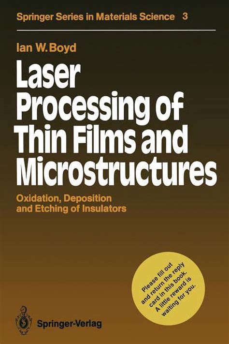 Springer Materials Science Laser Processing Of Thin Films And Microstructures Oxidation