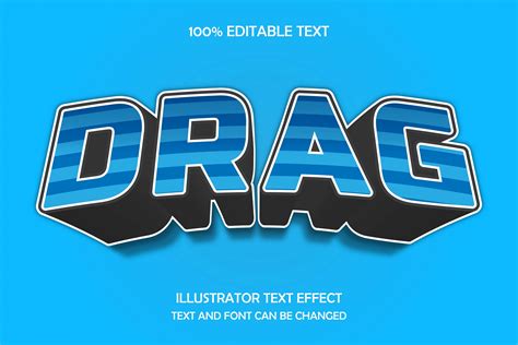 Drag Text Effect Graphic By 4gladiator Studio44 Creative Fabrica
