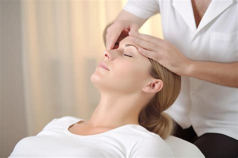 Premium Photo Spa Massage Of Head Neck Of A Happy Woman Beautiful