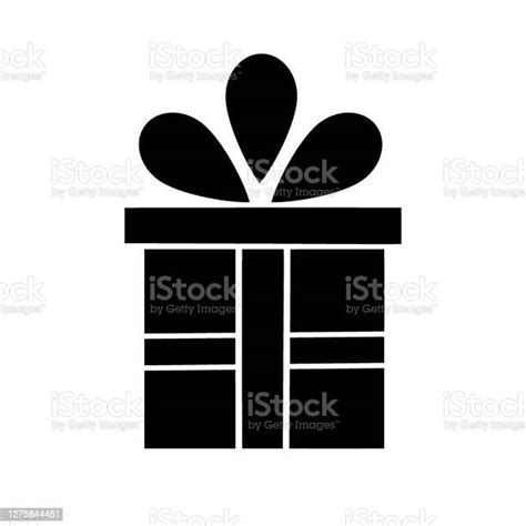 흰색 배경에 격리 된 선물 실루엣 새해 크리스마스 휴일 생일의 개념 벡터 일러스트레이션 감사에 대한 스톡 벡터 아트 및 기타 이미지 Istock