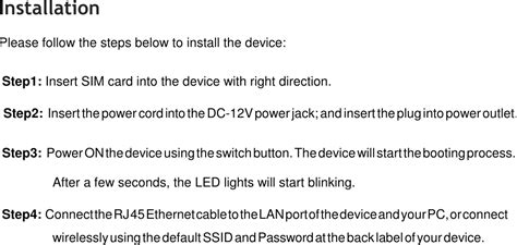 Gemtek Technology Wltfqt141gn Cat4 Indoor Cpe User Manual
