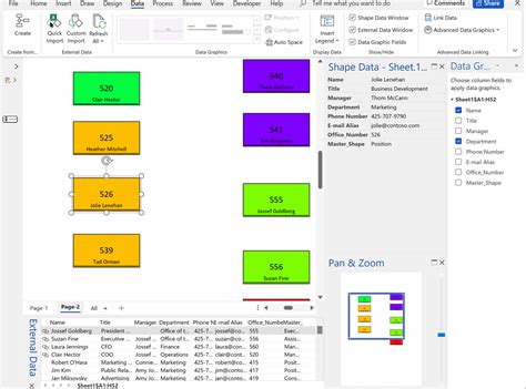 Linking Data To Visio Shapes In Code Bvisual