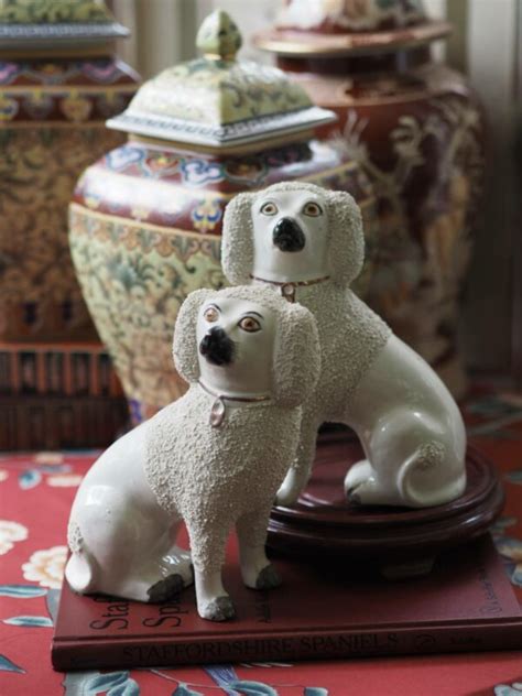 Antique Confetti Style Staffordshire Poodles Heywood Home Company