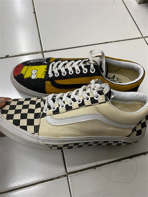Vans Customized To Bart Simpsons Mens Fashion Footwear Sneakers On