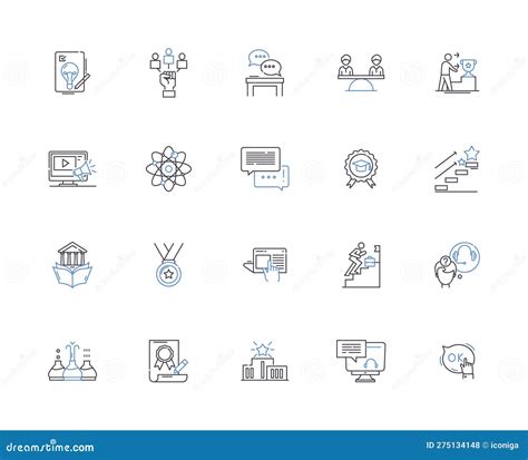 Education Ceneter Outline Icons Collection Education Center Learning Tutoring Academy