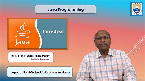 Hashsetcollection In Java By Mr E Krishna Rao Patro Youtube