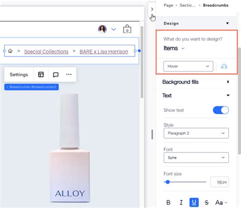 Studio Editor Adding And Customizing Breadcrumbs Help Center Wix