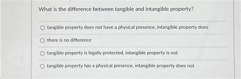 Solved What Is The Difference Between Tangible And Chegg Com