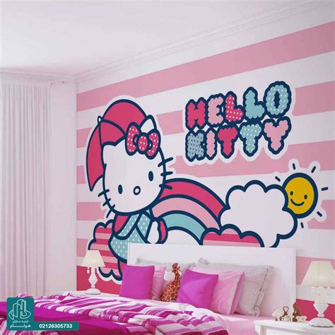 کاغذ دیواری اتاق کودک، دخترانه و پسرانه، ساده و اسپرت، طرح فیل و خرس و کیتی ابنیه سازان هونام