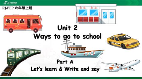Unit2 Ways To Go To School A Lets Learn 原创名师优课资源共36张ppt 21世纪教育网