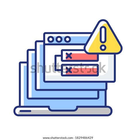 Internal Server Error Rgb Color Icon Stock Vector Royalty Free Shutterstock