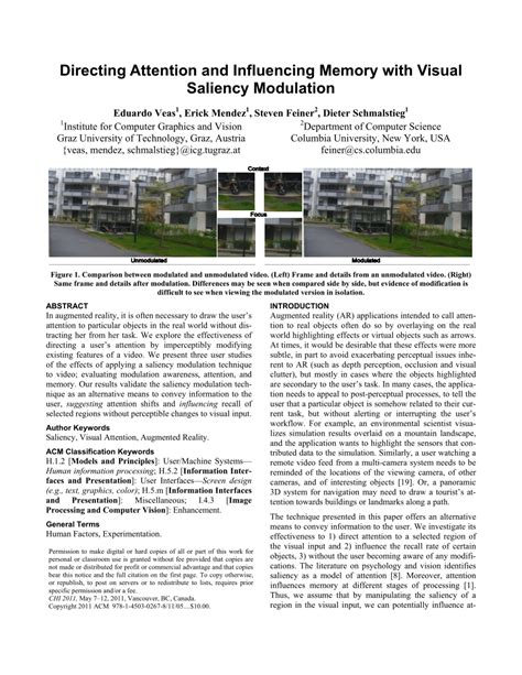 pdf directing attention and influencing memory with visual saliency