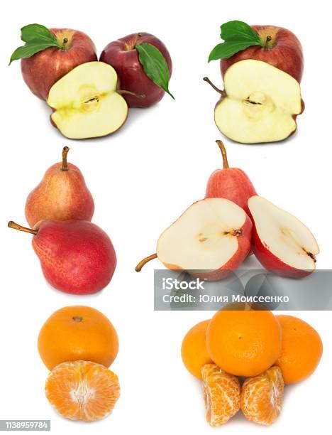 흰색 바탕에 잘 익은 육즙 과일의 많은 사과와 배와 만다린을 함께 0명에 대한 스톡 사진 및 기타 이미지 0명 감귤 감귤류 과일 Istock