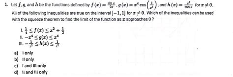solved 1 let f g and h be the functions defined by