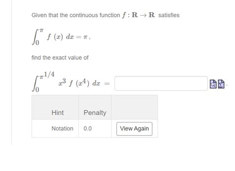 Solved Given That The Continuous Function Fr→r Satisfies