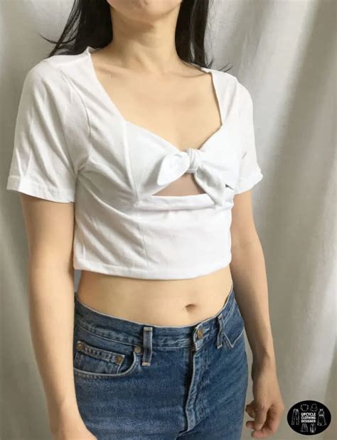 Tie Front Crop Top From T Shirt Fashion Wanderer