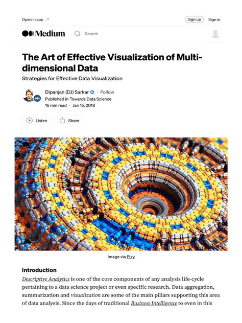 The Art Of Effective Visualization Of Multi Dimensional Data Pdf Wine Food Science