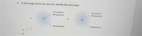 Solved In The Image Below For Each Ion Identify The Net