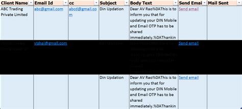 Send Email From Excel Using Hyperlink Function Roc Compliances