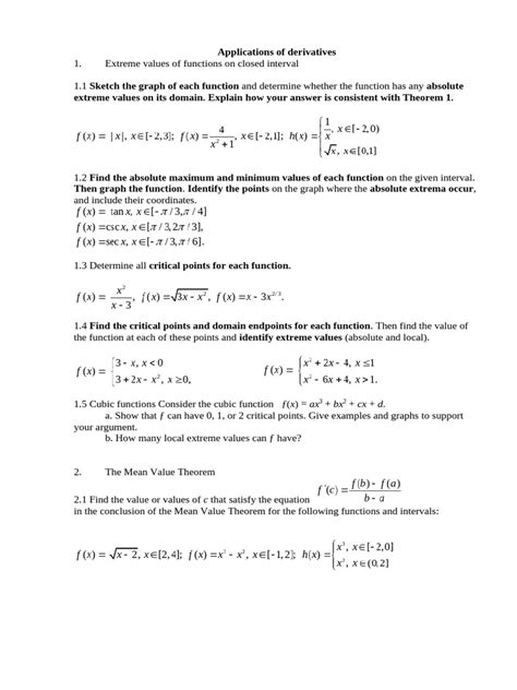 Problem Sheet 5 W Pdf