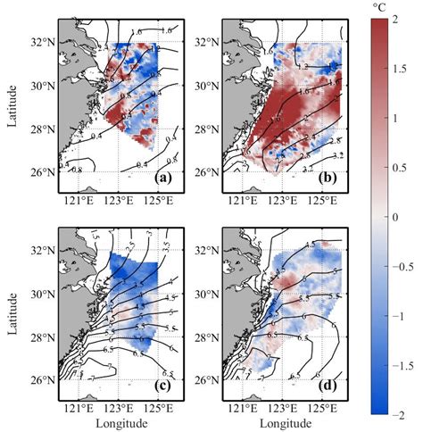 The Pictures Of Bias Between The Interpolated Sst And The Satellite