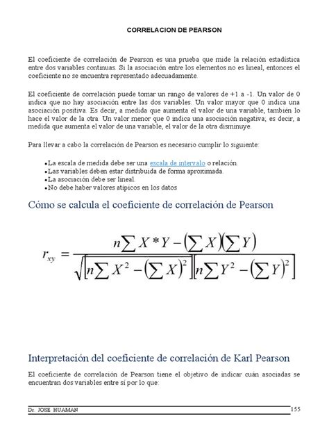 Correlación De Pearson Pdf
