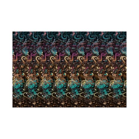 Beautiful Stereogram Magic Eye Image Of 3d G Key Symbol Etsy