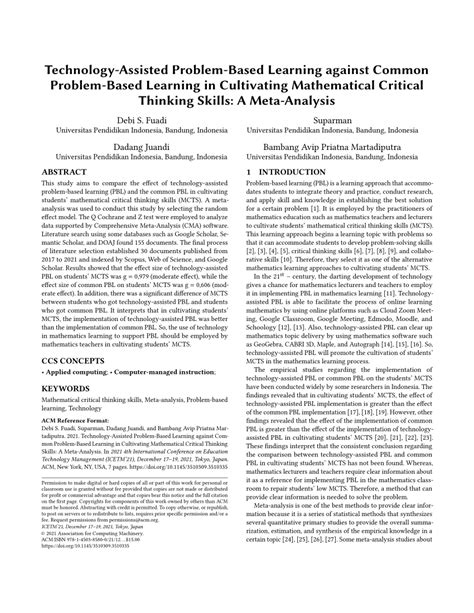 Pdf Technology Assisted Problem Based Learning Against Com Mon Problem Based Learning In