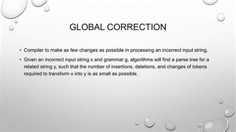 Error Recovery Strategies And Yacc Compiler Design Pptx