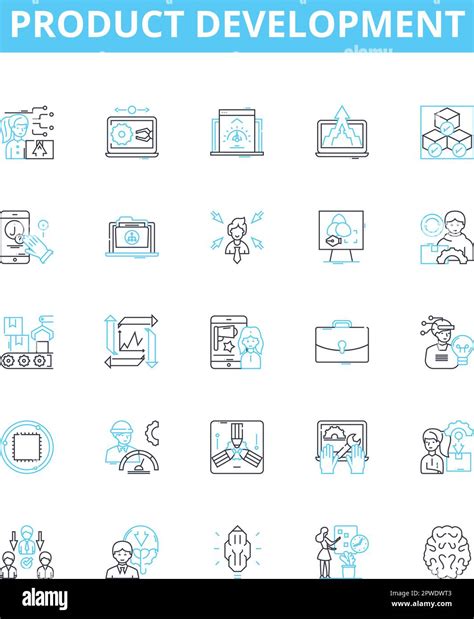 Product Development Vector Line Icons Set Product Development Plan