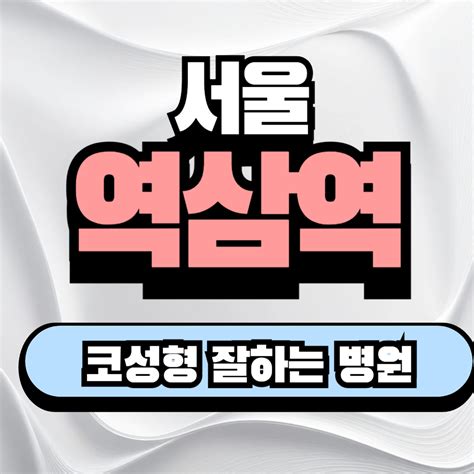 서울 역삼역 코 성형외과 잘하는 병원 추천 및 가격 비교 매부리코 코끝 콧끝 넓은 코 등 Loyal It