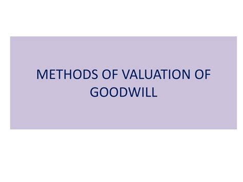 PPT GOODWILL PowerPoint Presentation Free Download ID 1570031