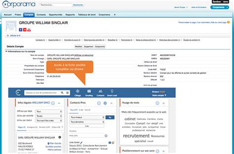 Intégration CRM Corporama noCRM io