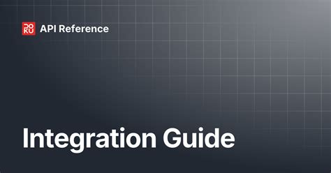 Integration Guide Api Reference