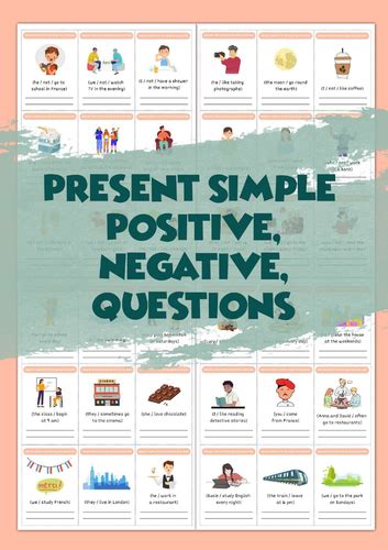 Present Simple Positive Negative Questions Teaching Resources